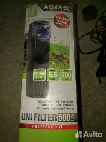 Внутренний фильтр Aquael Unifilter 500 UV Power дл