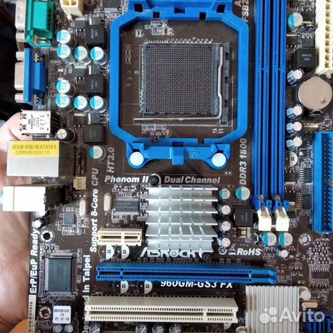 Материнская плата ASRock 960GM-GS3 FX купить в Рязани | Электроника | Авито