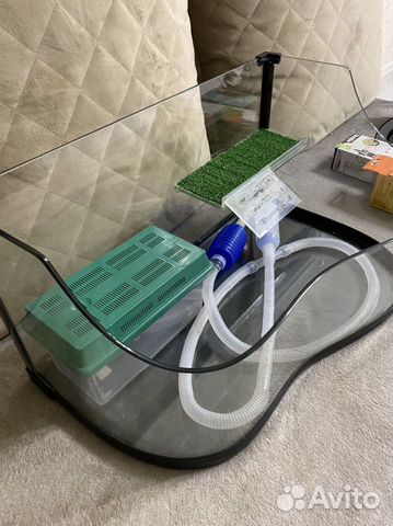 Аквариум со всем необходимым для черепахи